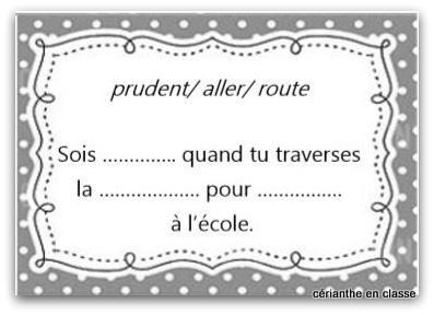 JEU DE COMPRÉHENSION DE LECTURE DÉBUT CE1 – Cérianthe en classe