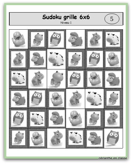 sudoku animaux 6×6 réponses-001 – Cérianthe en classe