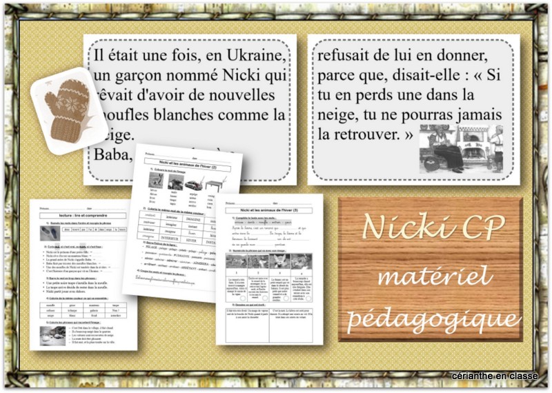 NICKI CP : TOUT LE MATÉRIEL PÉDAGOGIQUE – Cérianthe en classe