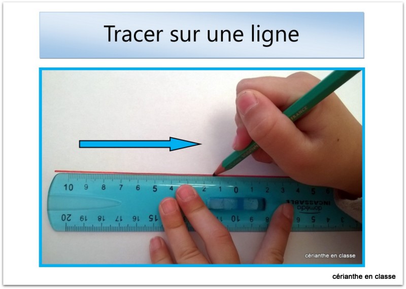 TRACER A LA RÈGLE AU CP – Cérianthe en classe