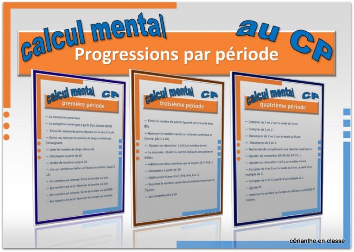 CALCUL MENTAL AU CP – Cérianthe en classe
