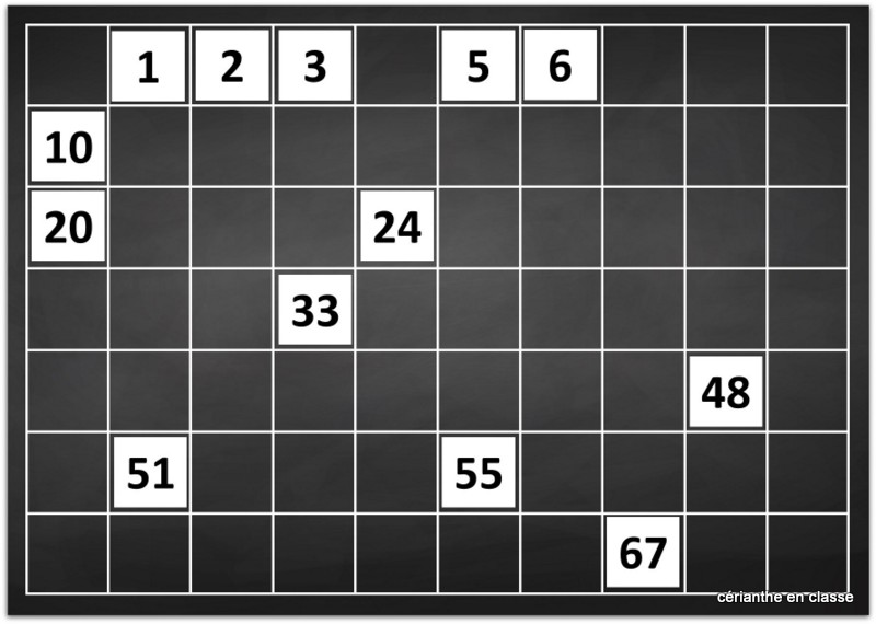 LA NUMÉRATION AU CP AVEC LE TABLEAU DES NOMBRES – Cérianthe en classe