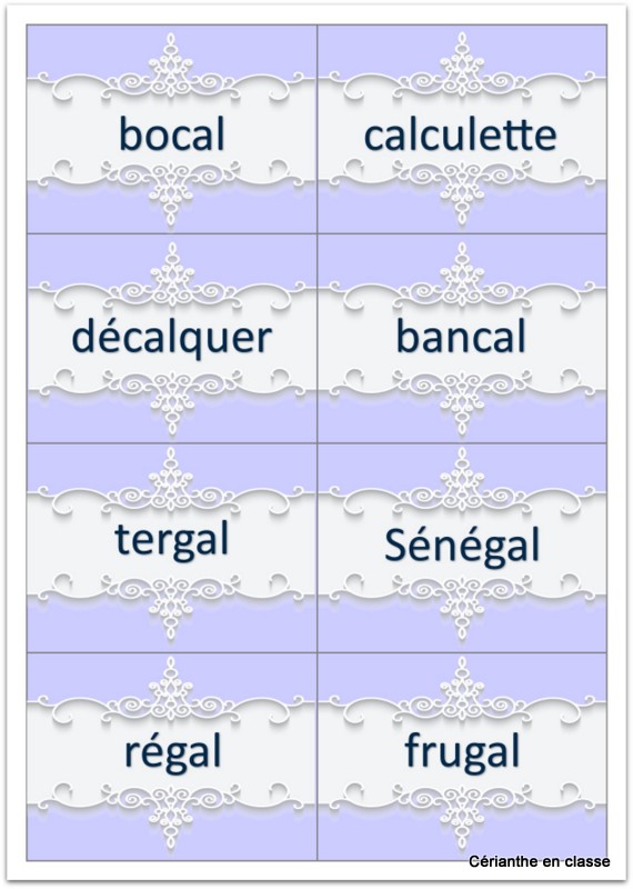 CONFUSION C/G AU CP OU AU CE1 – Cérianthe en classe