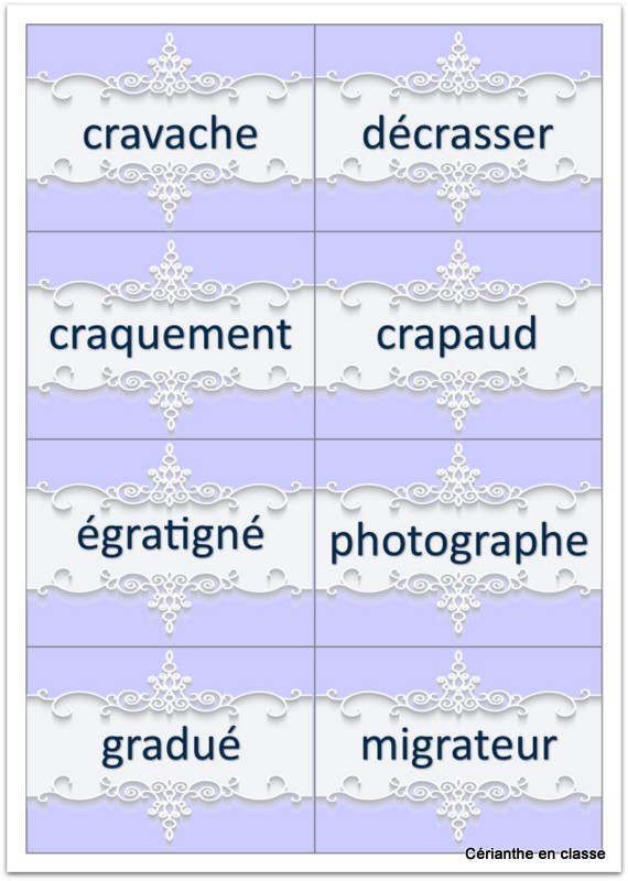 CONFUSION C/G AU CP OU AU CE1 – Cérianthe en classe