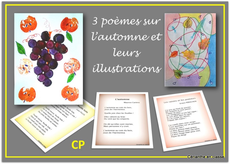 POÈMES AUTOUR DE L’AUTOMNE AU CP – Cérianthe en classe