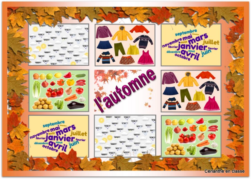 JEU DE L’AUTOMNE POUR LES CE1 – Cérianthe en classe
