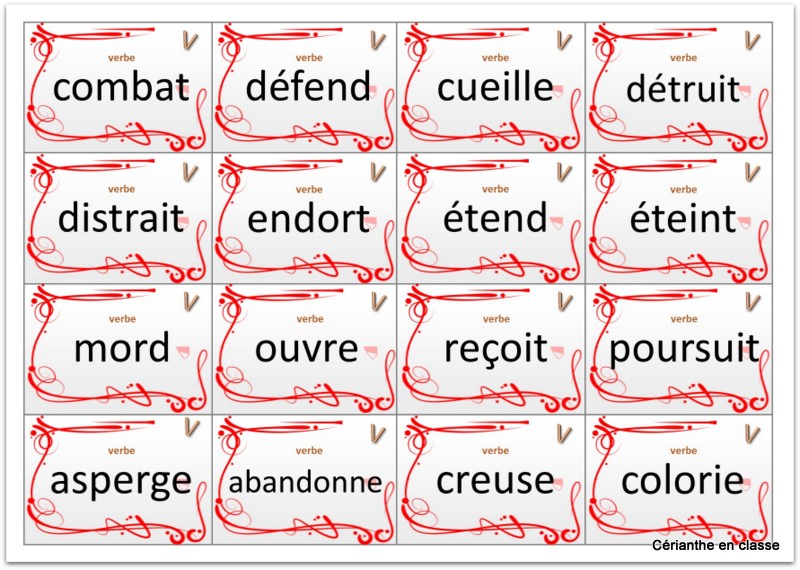 JEU DE CONSTRUCTION DE PHRASES AU CE1 – Cérianthe en classe